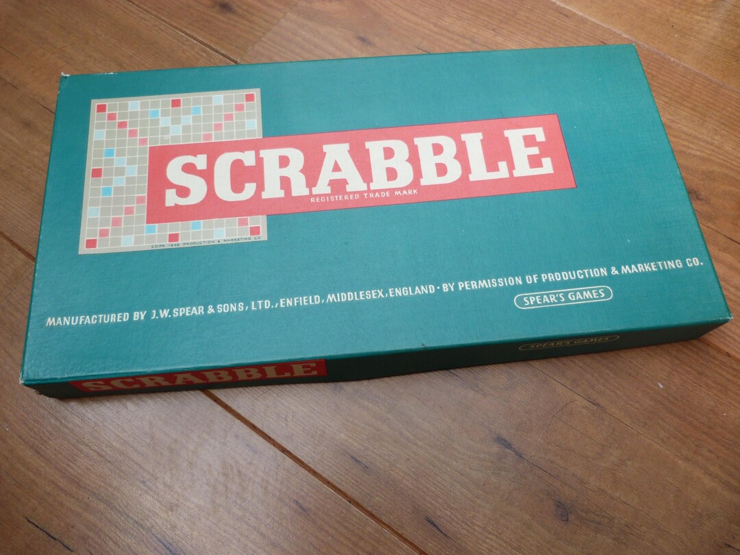 Vintage Scrabble Set, Complete Original Game With Wooden Letter Racks ...