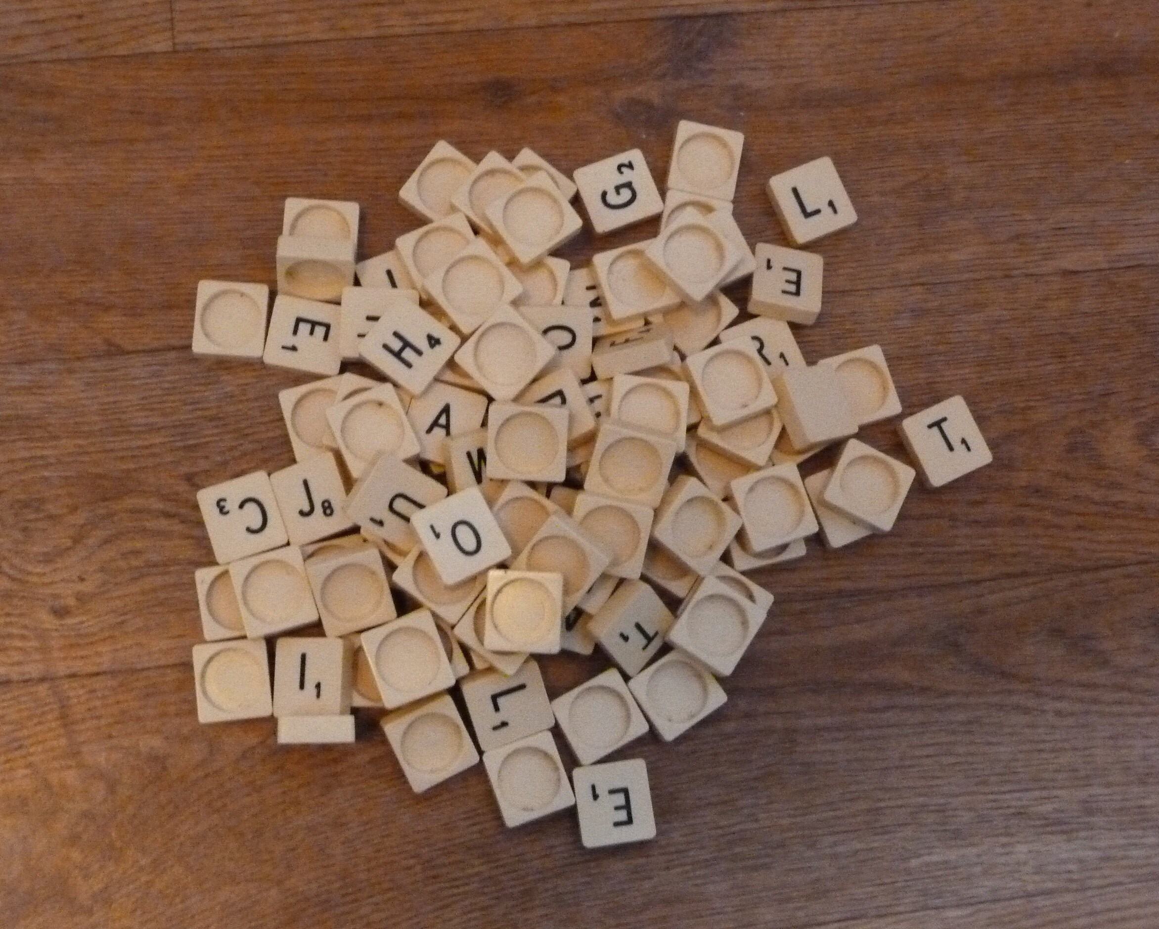 Complete Set of 100 Scrabble Letter Tiles Original Vintage | Etsy UK