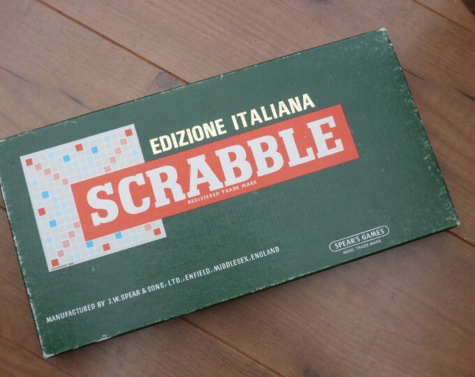 Vintage ITALIAN Scrabble Set, Complete Game With 120 Letters by Spear's ...