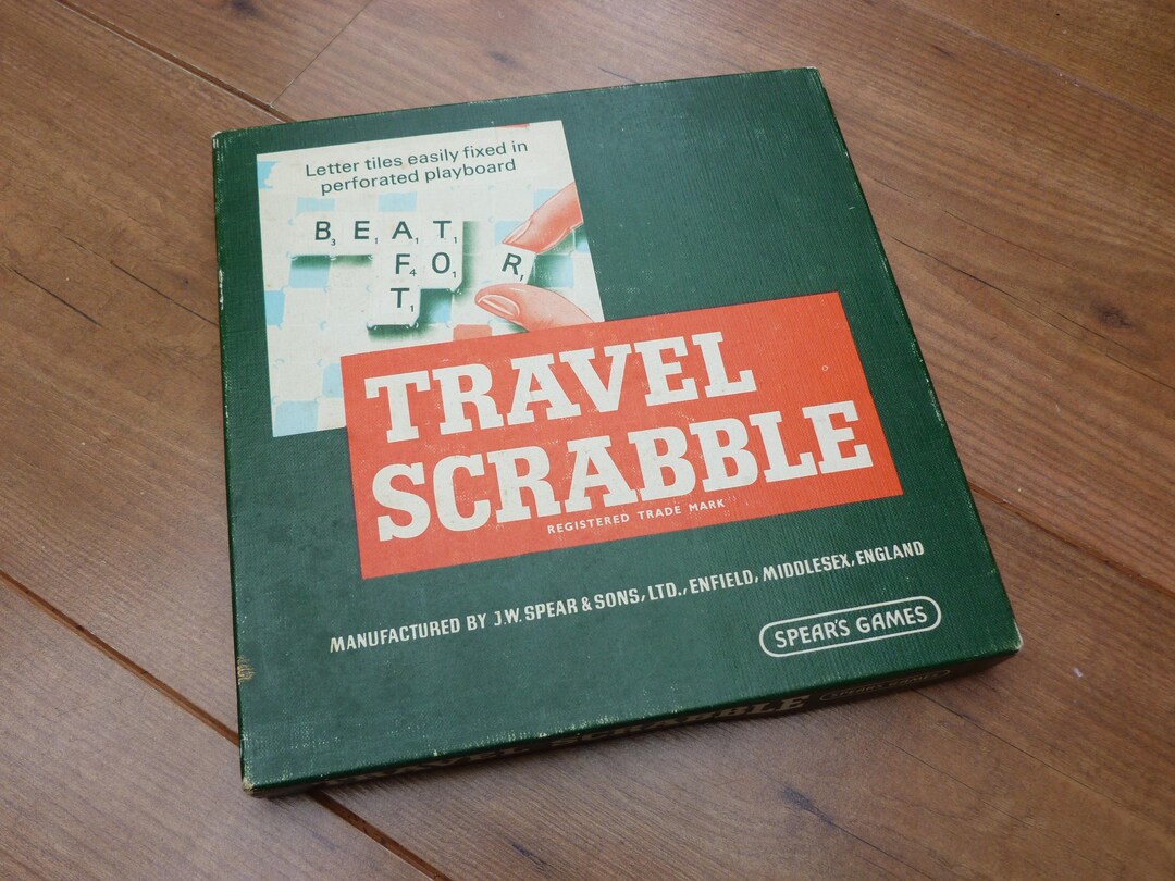 Vintage Travel Scrabble Set, Peg Tiles and Board, Complete Game by ...