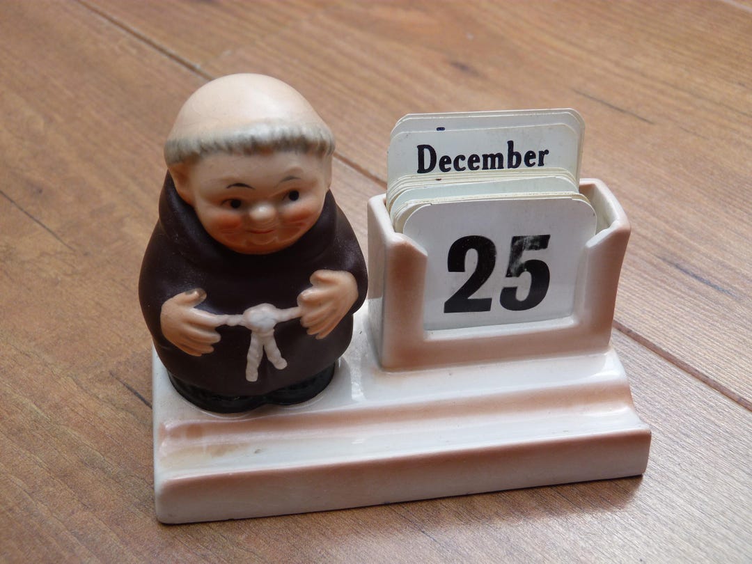 Goebel Hummel Monk Perpetual Calendar West Germany Porcelain Vintage ...