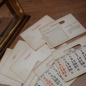 Vintage 1920s Perpetual Calendar Desk Calendar Oak and Metal - Etsy UK