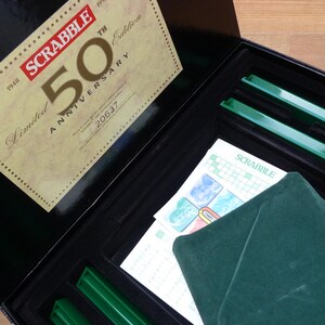 UNPLAYED Scrabble 50th Anniversary Limited Edition Special Set Complete ...
