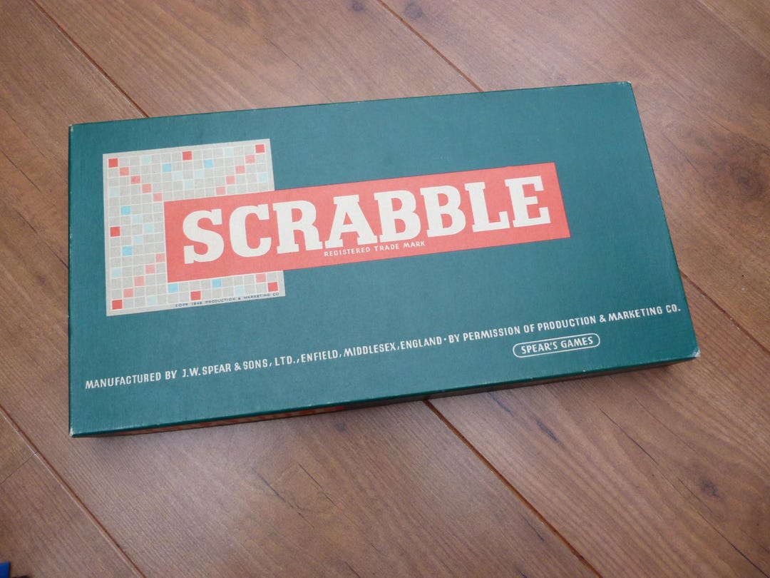 Vintage Scrabble Set, Complete Original Game With Wooden Letter Racks ...