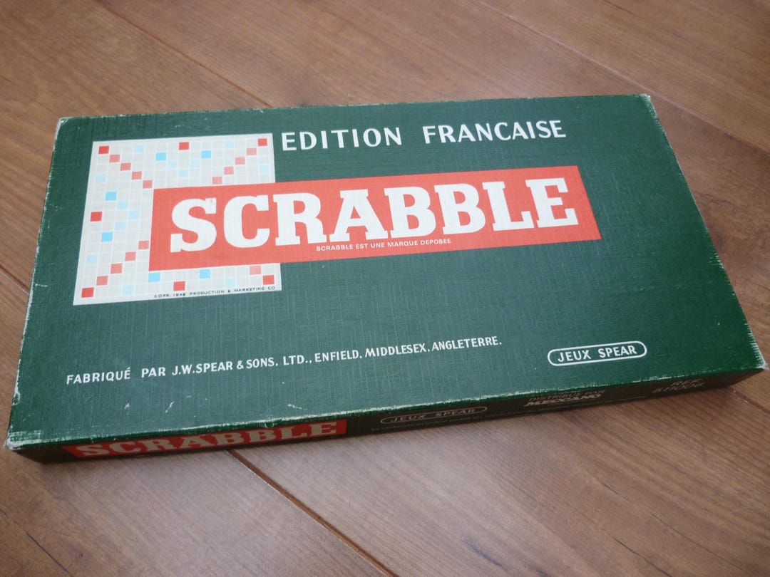 Vintage FRENCH Scrabble Set Complete Game With 102 Letters by Spear's ...