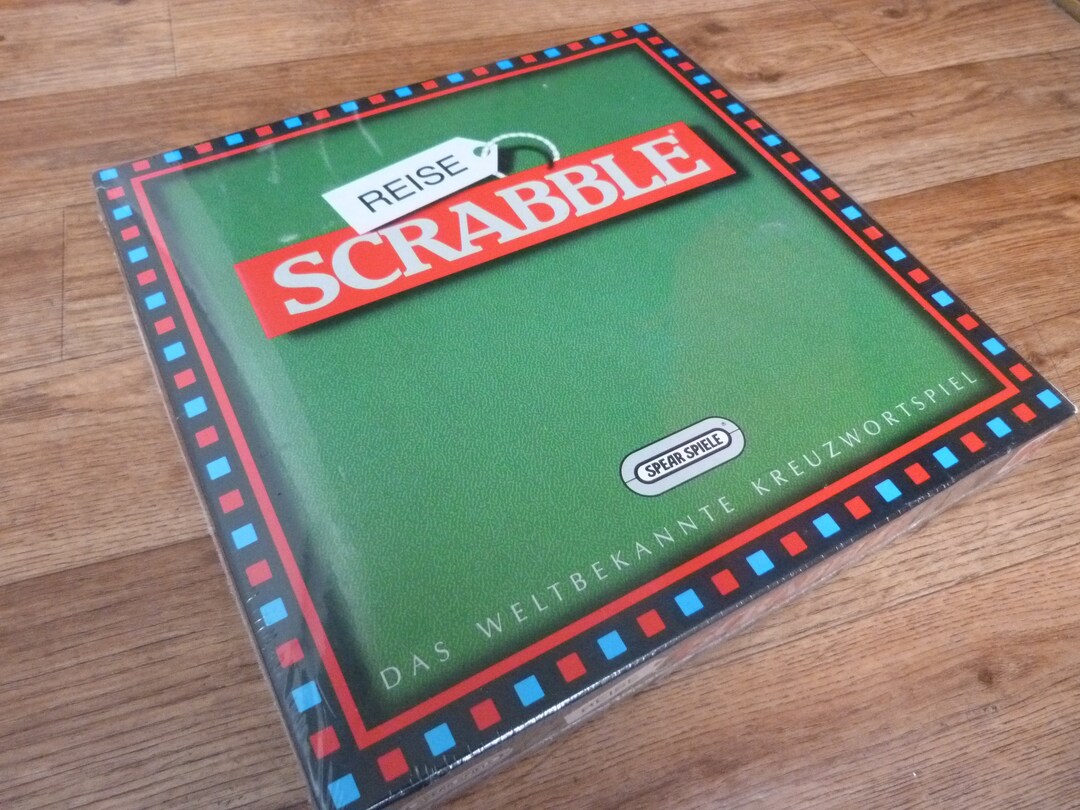 Sealed GERMAN Vintage Travel Scrabble Set Peg Tiles and Board - Etsy