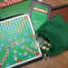Vintage Travel Scrabble Set, Peg Tiles and Board in Folding Zipped Case ...