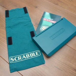 Vintage Pocket Scrabble Magnetic Set, Hard Plastic Folding Case Board ...