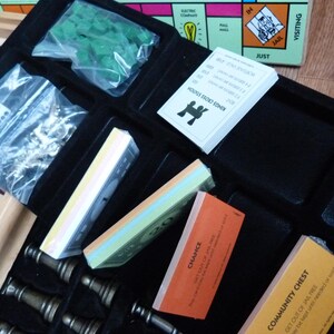 Unplayed Monopoly Cluedo Chess 7 Game Compendium in Large Wooden Case ...