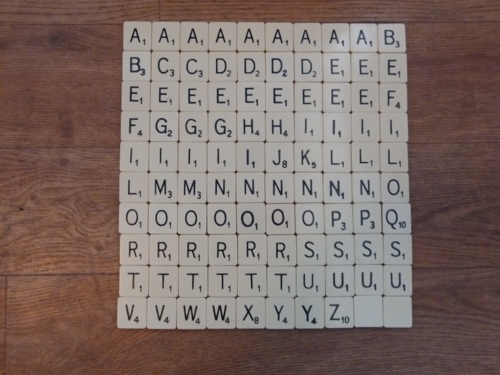 Complete Set of 100 Scrabble Letter Tiles Original Vintage | Etsy UK