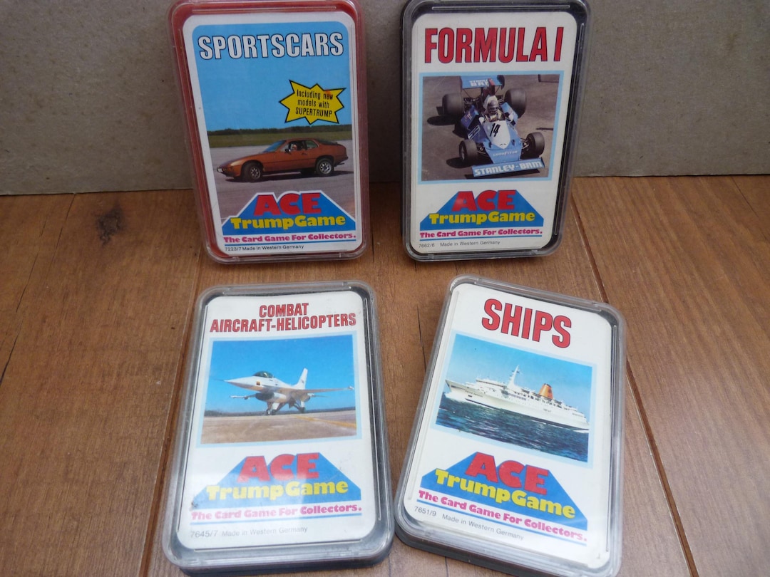 Collection of 4 Top Trumps 1980s Vintage Card Games Formula 1 ...