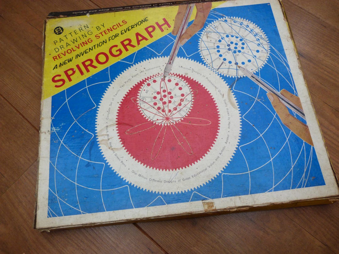Vintage Spirograph Set With All Plastic Wheels - Etsy