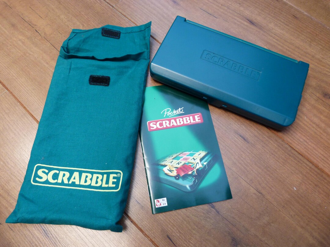 Vintage Pocket Scrabble Magnetic Set, Hard Plastic Folding Case ...