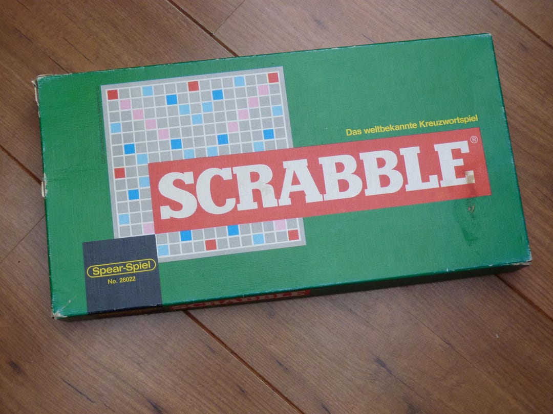 Vintage GERMAN Scrabble Set, Complete Original Game With 119 Wooden ...
