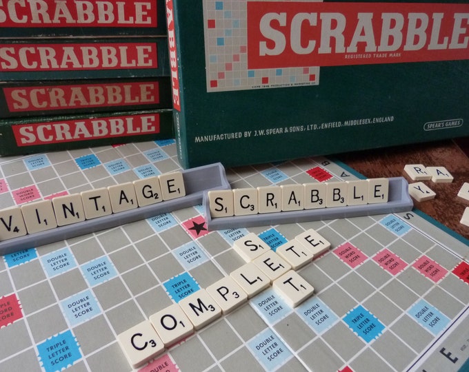 Vintage Scrabble Board Game by Spear's Games Dated 1955. Complete ...
