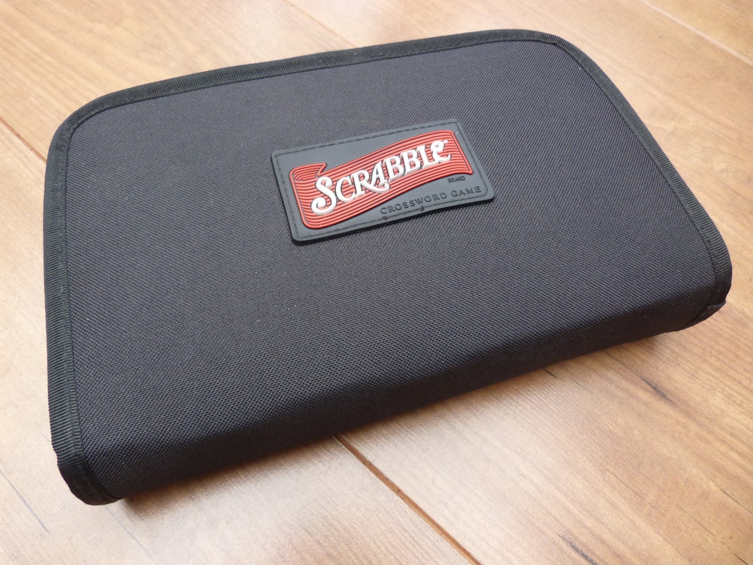 Vintage Travel Scrabble Folio Set, Push-in Tiles in Fabric Folding Zip ...