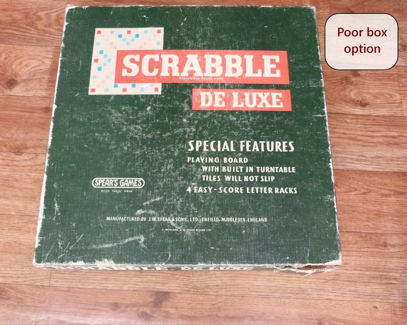 Vintage Deluxe Scrabble Set, With Turntable Board and Scoring Racks ...