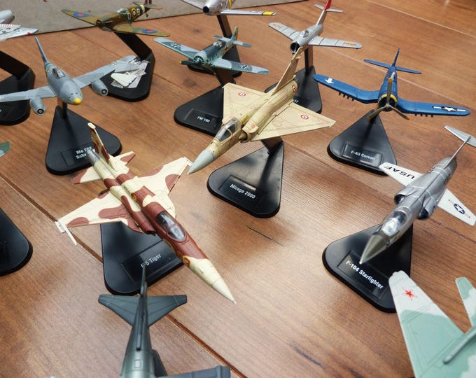 Collection of 16 Fighter Plane Models by Fabbri With Stands Model Jet Airplanes - Etsy