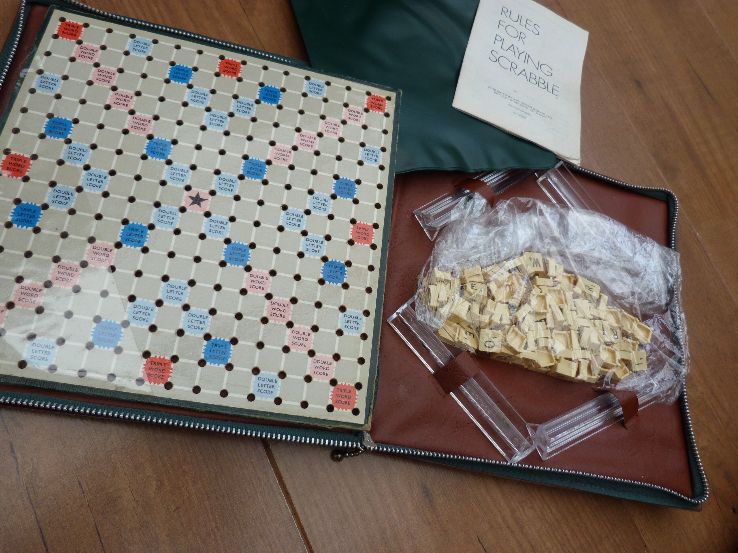 Vintage Deluxe Travel Scrabble Set Peg Tiles. Letter Racks - Etsy Canada