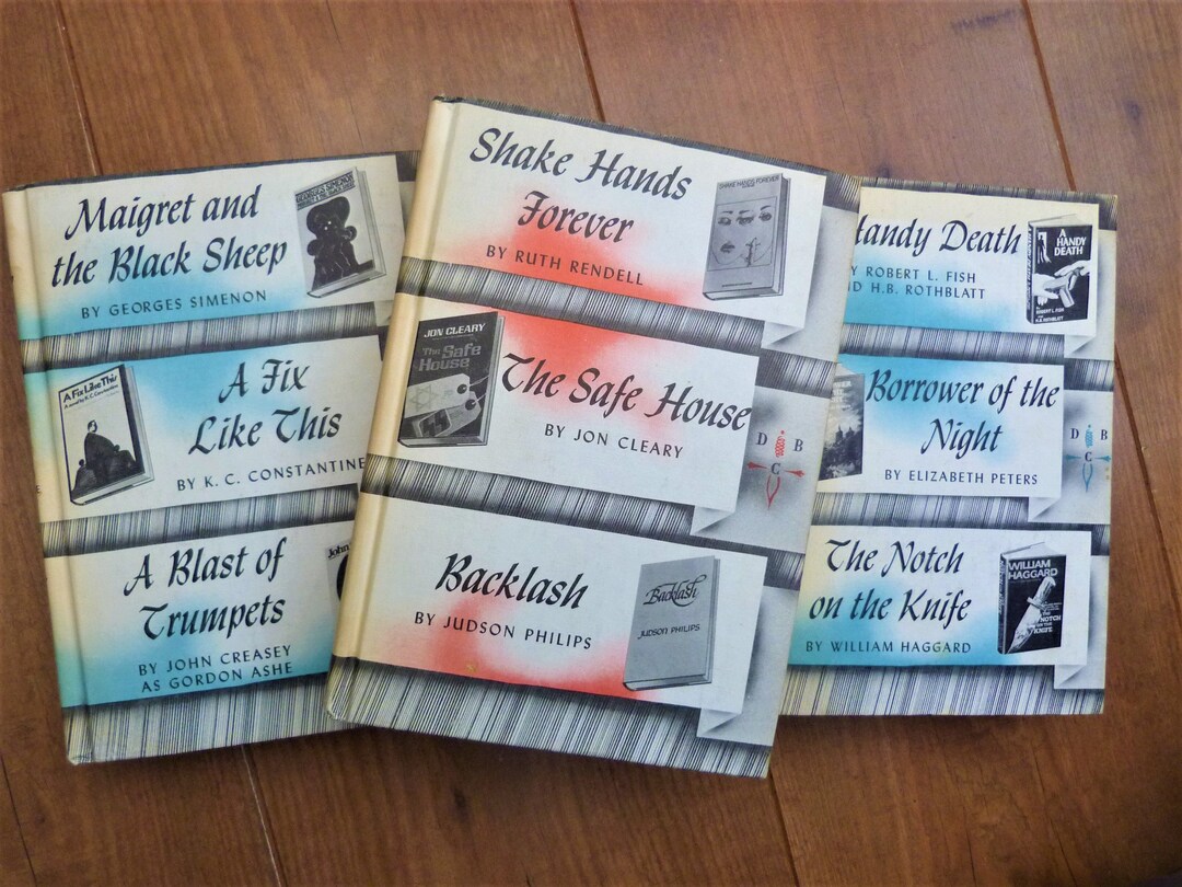 Collection of 3 Detective Book Club Books 9 Novels Maigret Ruth Rendell ...