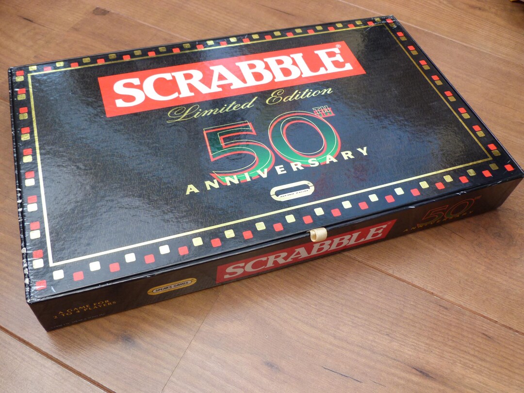 UNPLAYED Scrabble 50th Anniversary Limited Edition Special Set Complete ...