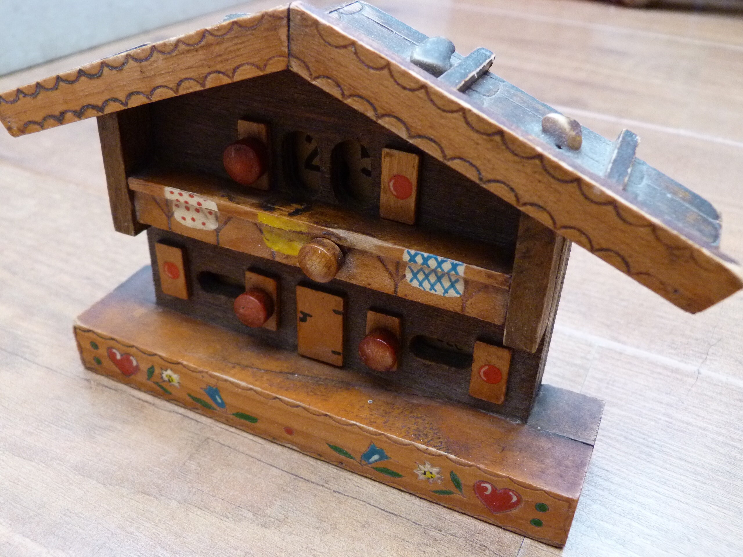 Vintage Alpine Chalet Perpetual Calendar Wooden Kitsch Display - Etsy UK