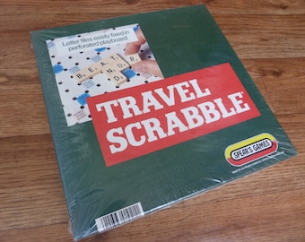 Vintage SEALED Pocket Scrabble Magnetic Set Hard Plastic Folding Case ...