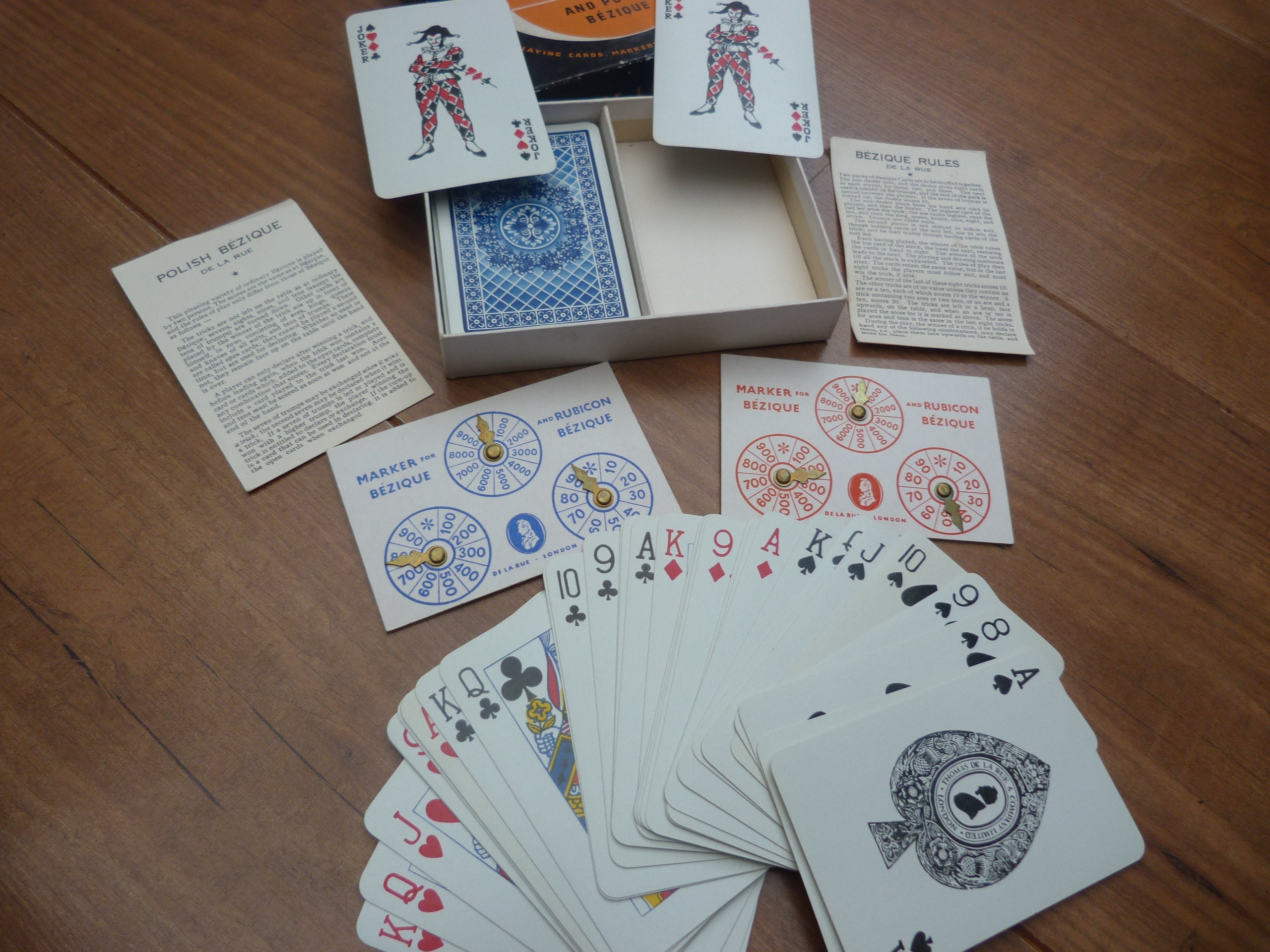 Vintage Bezique Game by De La Rue. 64 Playing Cards and 2 - Etsy