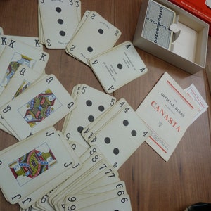 Vintage Real Canasta Card Game by Waddingtons Twin Decks Playing Cards ...
