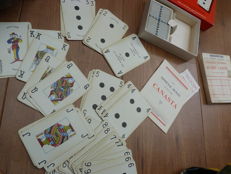 Vintage Real Canasta Card Game by Waddingtons Twin Decks - Etsy