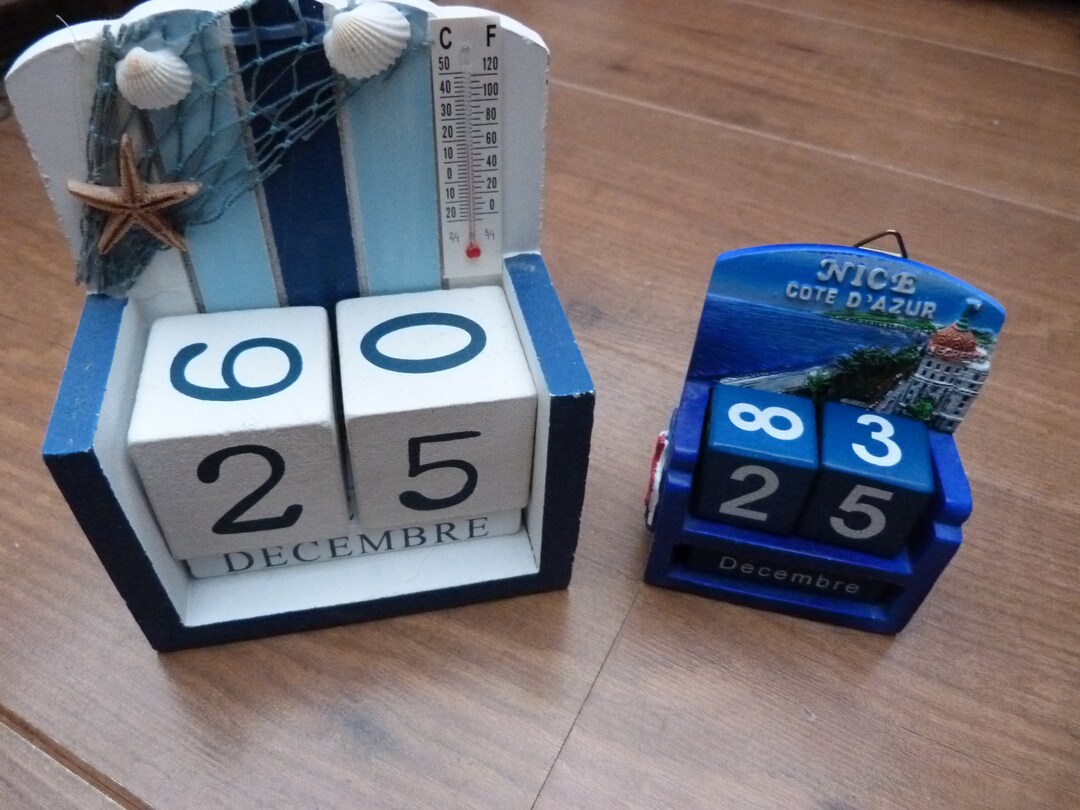 Two French Vintage Perpetual Calendars With Nautical Sea Theme - Etsy