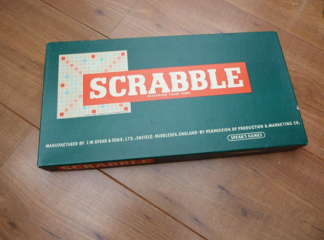 Early Vintage Scrabble Set, Complete Original Game With Wooden Letter ...