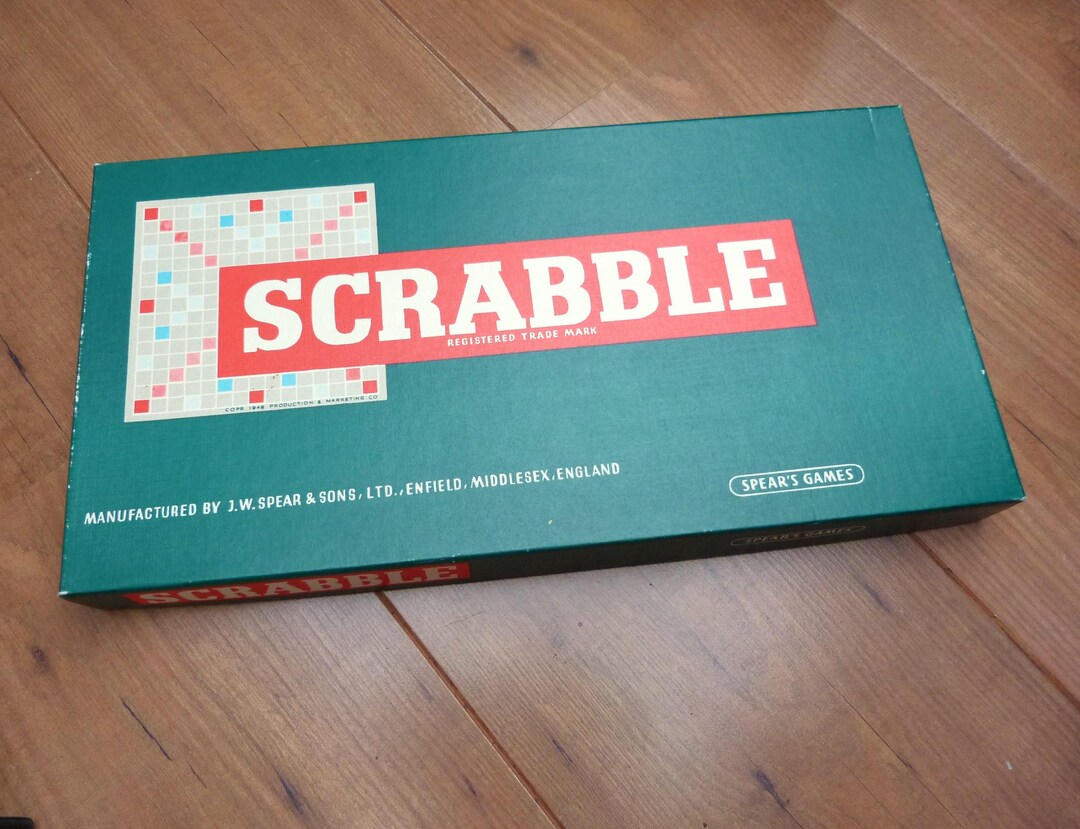 Vintage Scrabble Set, Complete Original Game With Wooden Letter Racks ...