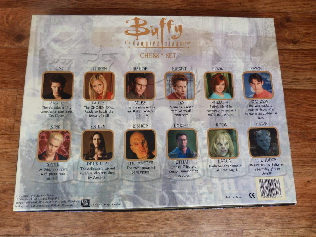 Vintage Buffy the Vampire Slayer Chess Set With Folding Board Complete ...