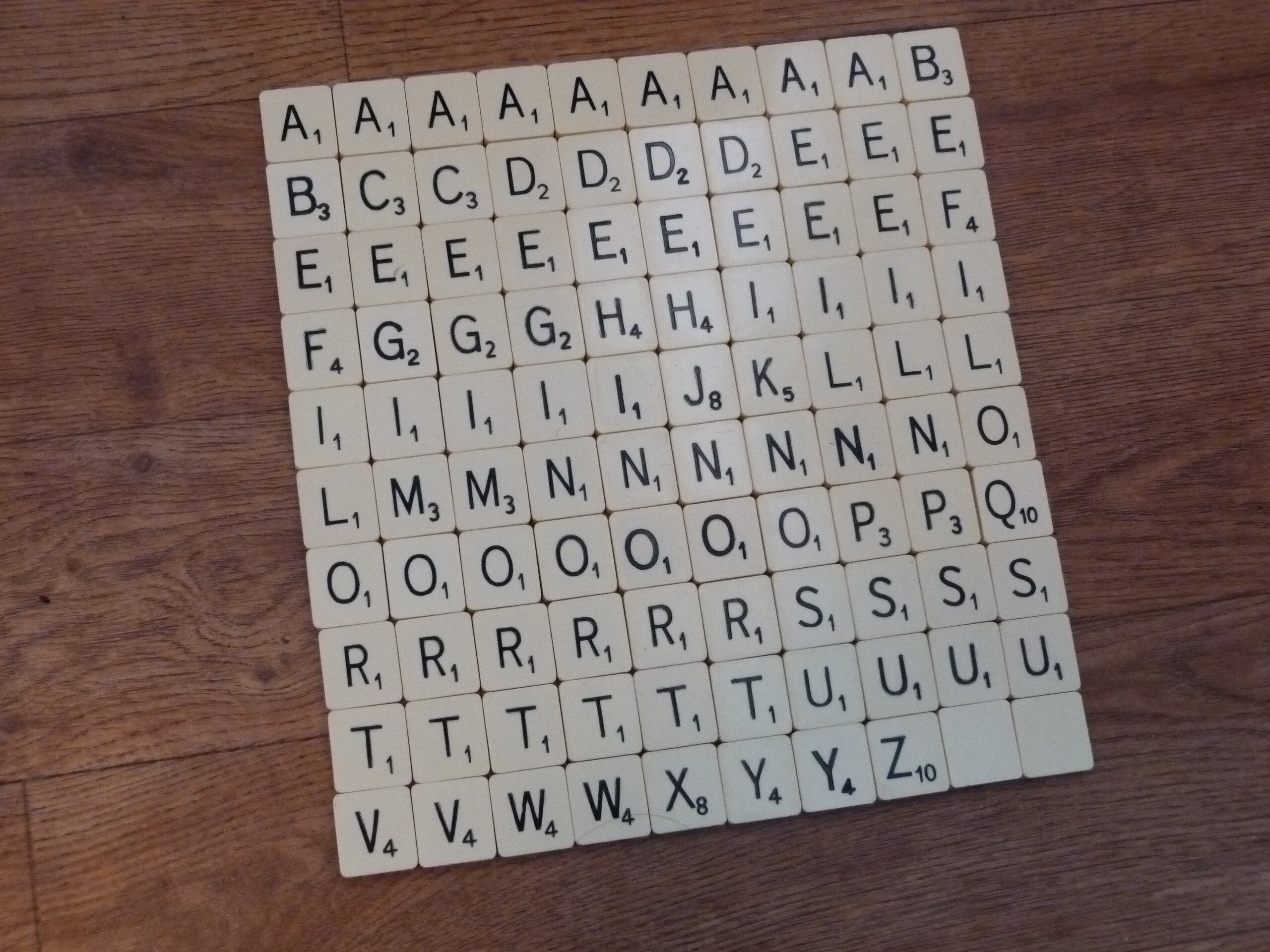 Complete Set of 100 Scrabble Letter Tiles Original Vintage | Etsy UK