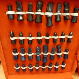 Vintage Kenyan Chess Set Carved Soapstone With 11 1/2 Inch Circular ...