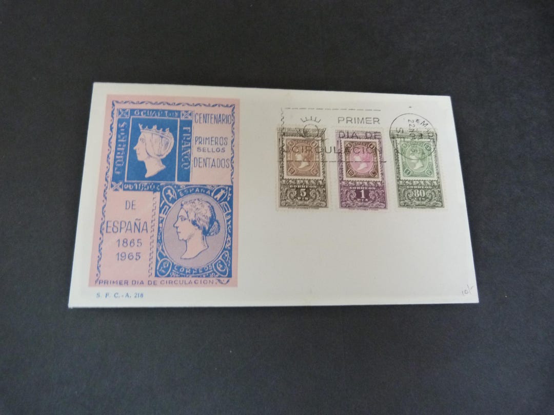 Spain 1965 Centenary of Perforated Postage Stamps First Day Cover ...