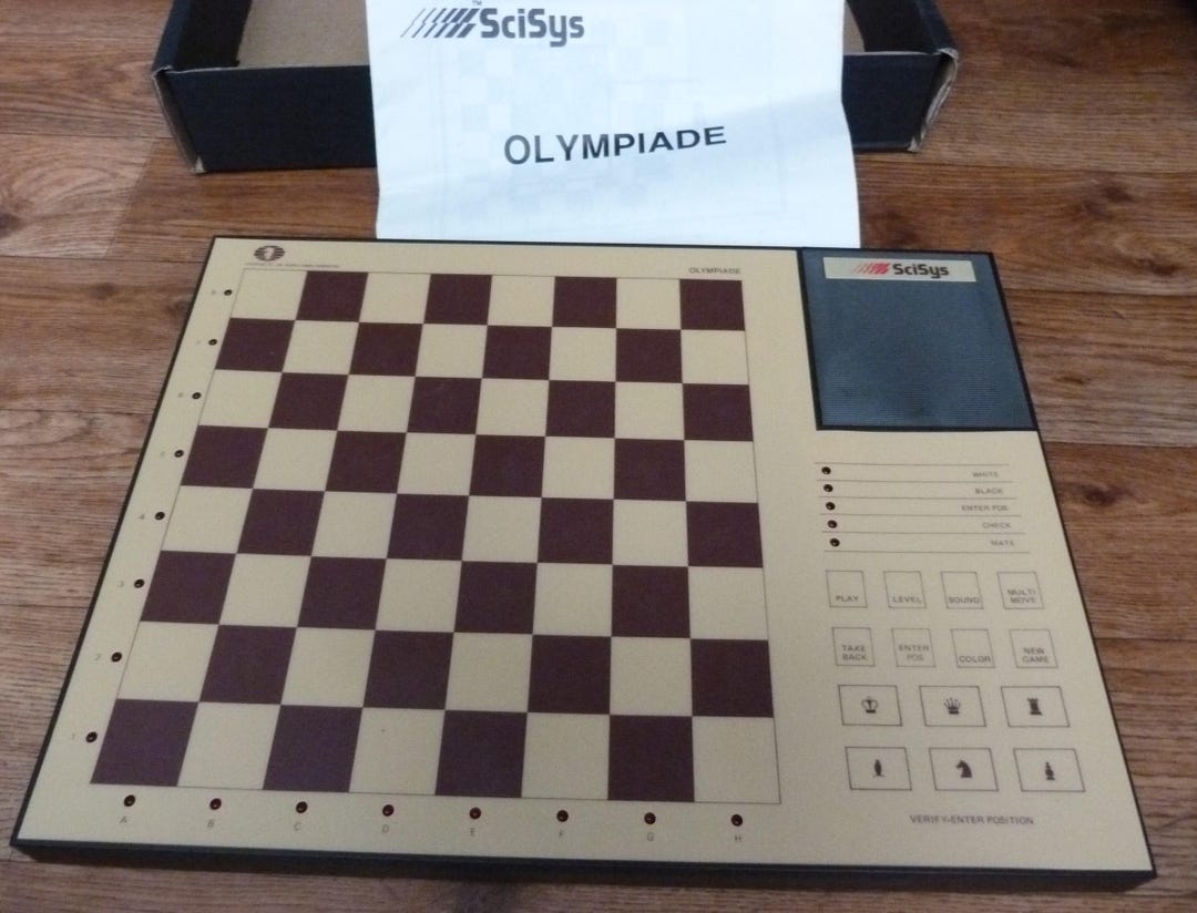 Vintage Scisys Olympiade Electronic Chess Computer Complete With 32 ...
