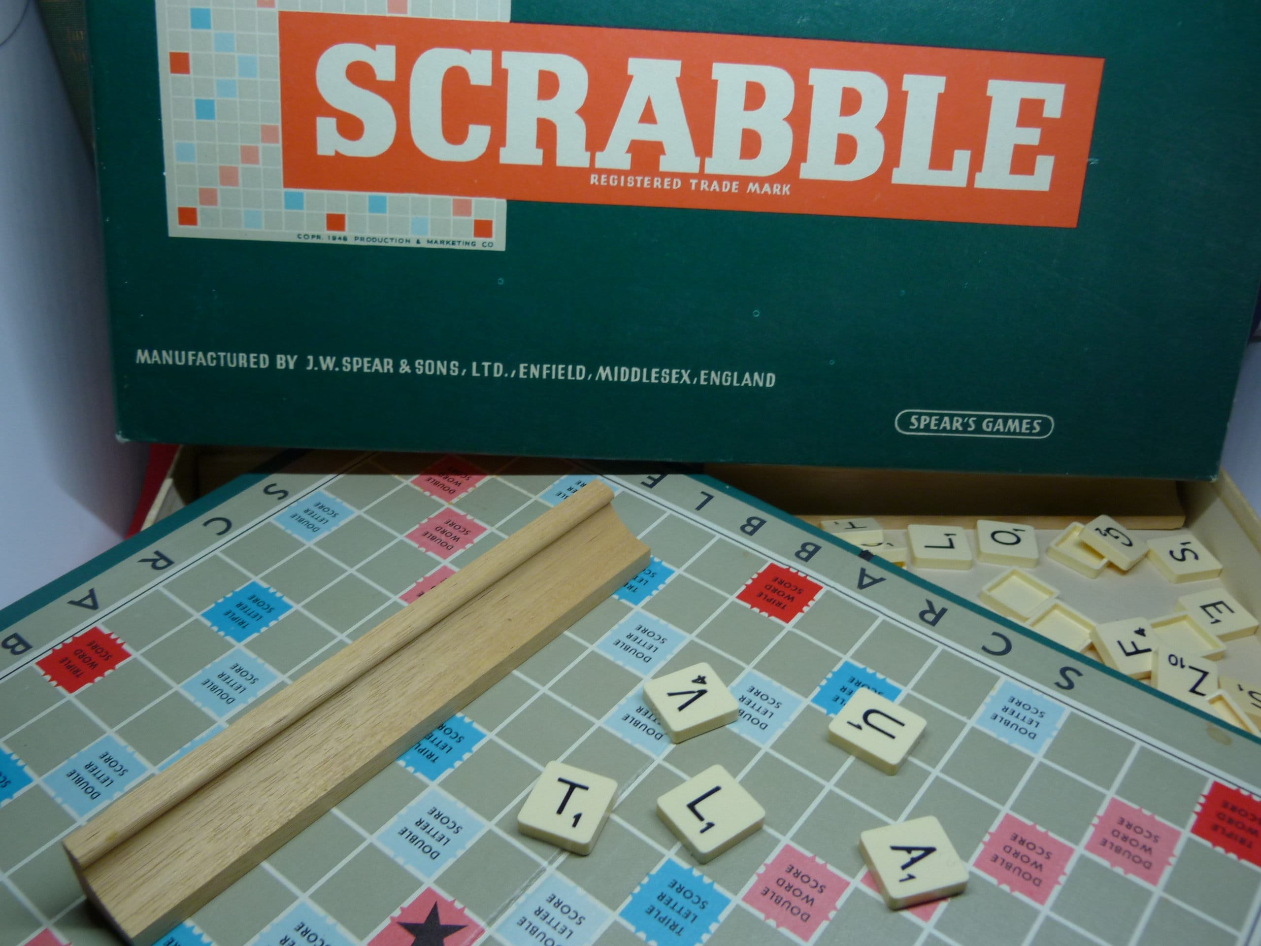 Vintage Scrabble Board Game by Spear's Games Dated 1955. | Etsy UK