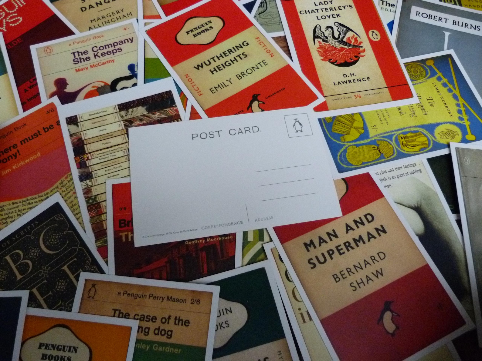Classic Penguin Book Cover Postcards Packs of 4 12 or 24 Lucky Dip ...