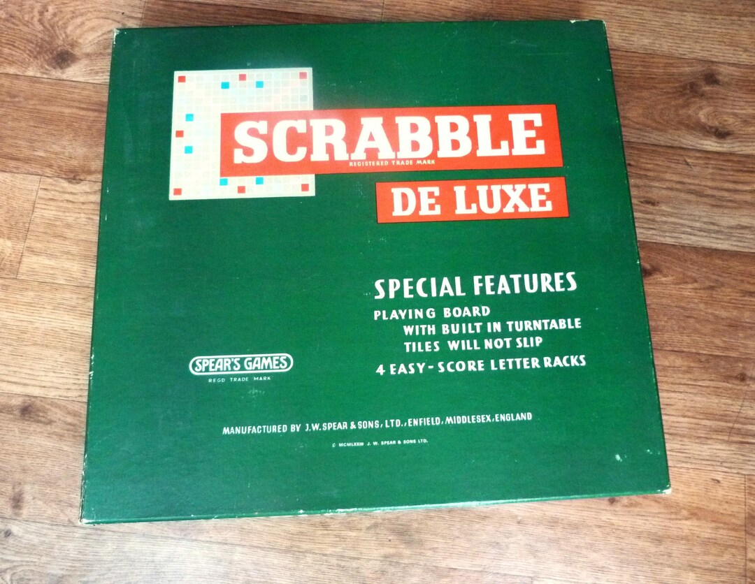 Vintage Deluxe Scrabble Set, With Turntable Board and Scoring Racks ...