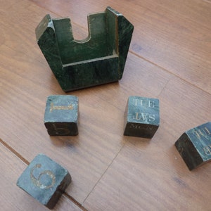 Vintage Green Marble Perpetual Calendar Natural Stone Blocks Desk ...