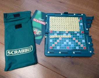 Vintage Pocket Scrabble Magnetic Set, Hard Plastic Folding Case ...
