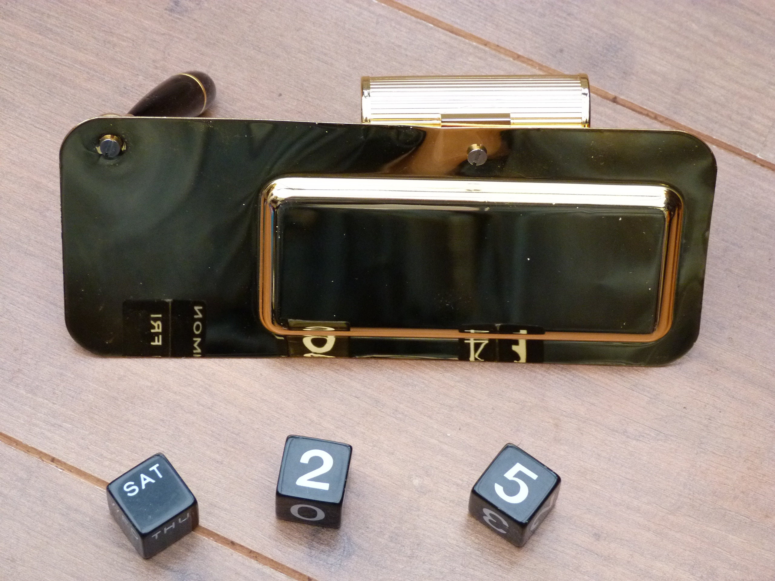 Vintage Perpetual Calendar Desk Calendar Shiny Gold/Brass | Etsy