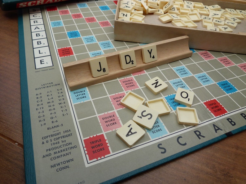 Vintage Scrabble Set Complete Original Game With Wooden - Etsy UK