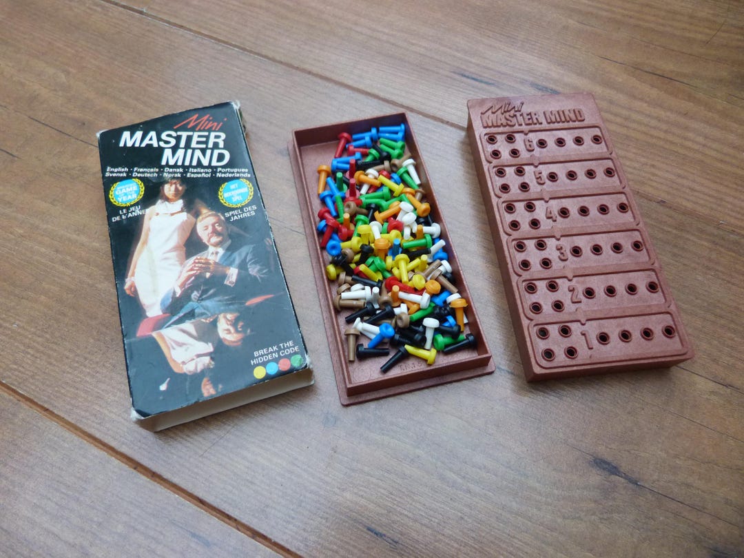 Vintage Mini Mastermind Game by Invicta Classic Peg Decoding Game 1972 Vintage Travel Game in ...