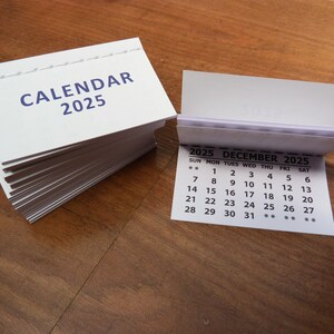 50 Pack of 2025 Mini Calendar Tabs 12 Pages With Sewn Binding Small ...