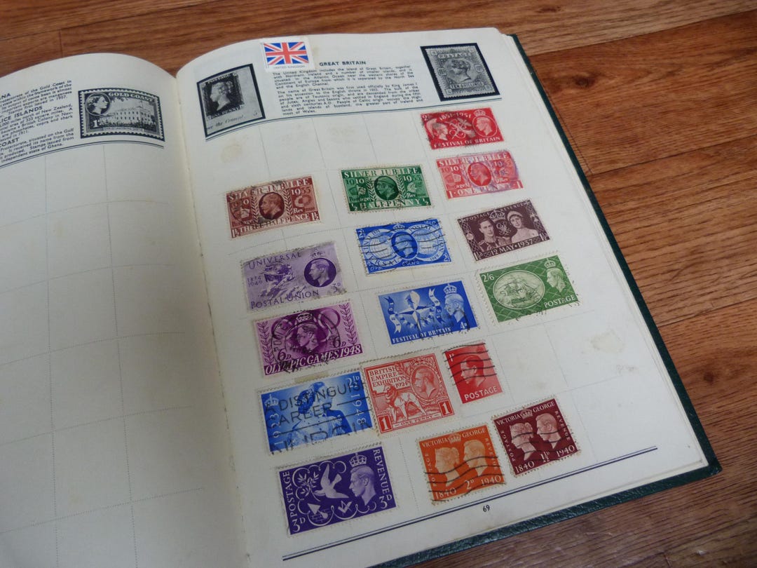 Vintage Errimar Globe Trotter Stamp Album With 120 World Stamps - Etsy