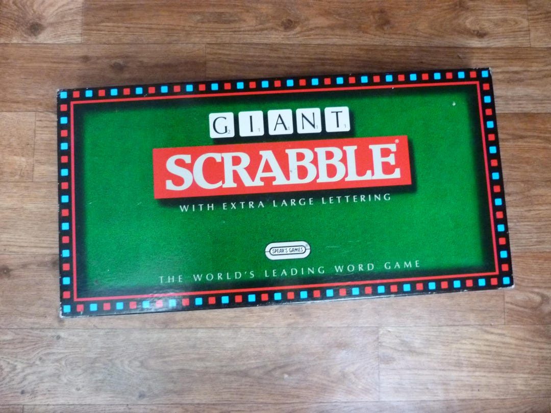 Vintage Giant Scrabble Set Complete Large Print Game by Spear's Games ...