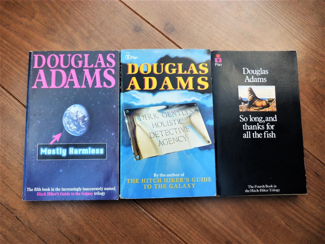 Hitch Hiker's Guide Collection of 3 Douglas Adams Books 1980s Pan ...
